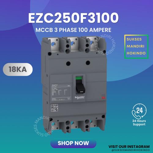 Promo MCCB 3 Phase 100 Ampere 3P 100A OriginalSNI Schneider EasyPact EZC250F - Jakarta Pusat ...