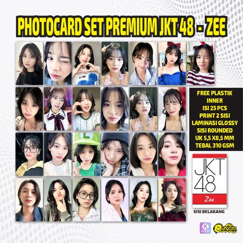 Jual PC Photocard Jkt48 freya zee marsha isi 25pcs print 2 sisi laminasi glossy tebal anti air ...