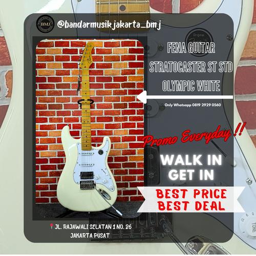 Promo FENA GUITAR STRATOCASTER ST STD 2024 MODEL OLYMPIC WHITE BMJ ...