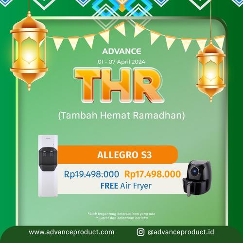 Jual Dispenser RO ( reverse osmosis)/Filter air ADVANCE ALLEGRO S3 ...