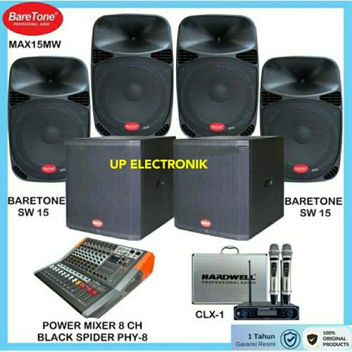 Jual Paket Bundling Sound System 4 Speaker Pasif 15 Inch 2 Subwoofer ...