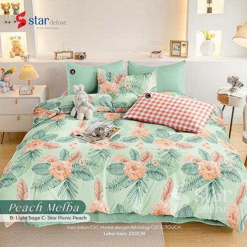 Jual Sprei Set Katun Star Motif Peach Melba Uk All Size - Kota ...