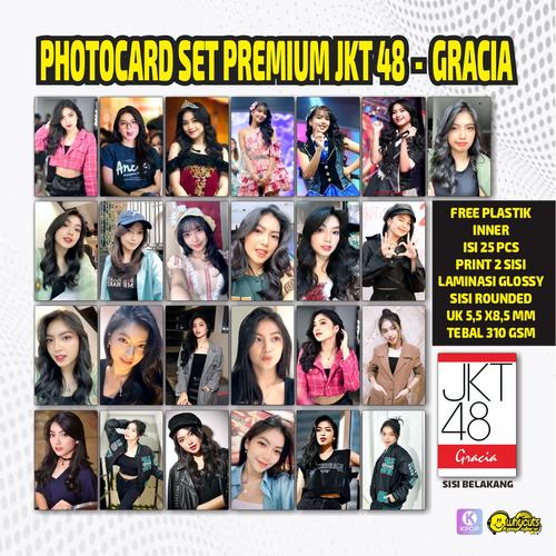 Jual PC Photocard Jkt48 freya zee marsha isi 25pcs print 2 sisi laminasi glossy tebal anti air ...