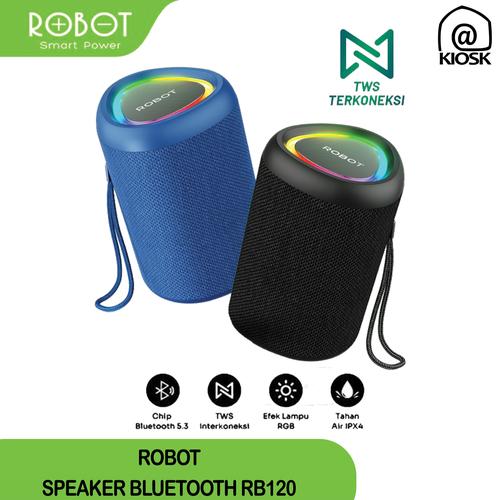 Jual ROBOT RB120 Bluetooth Speaker 5.3 RGB LED WATERPROFF IPX4 TWS ...