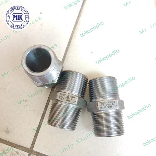 Jual Double Nepel Class 1/2" Inch Besi class 3000 Double naple ...