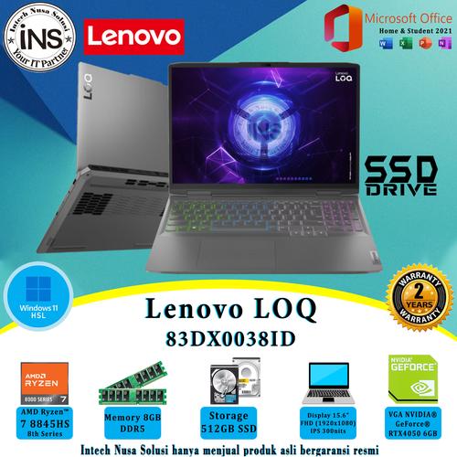 Jual Lenovo LOQ 15AHP9 38ID Ryzen 7 8845HS 8GB 512GB SSD RTX 4050 W11H ...