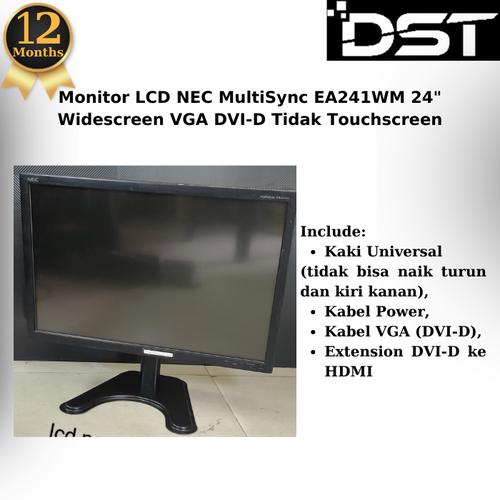 Jual Monitor LCD NEC MultiSync EA241WM 24" Widescreen VGA DVI-D Grade B ...
