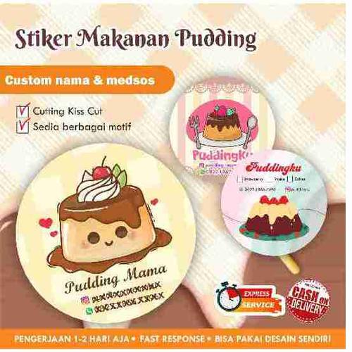 Jual Stiker Pudding / Puding Cromo bulat / Label kemasan makanan ...