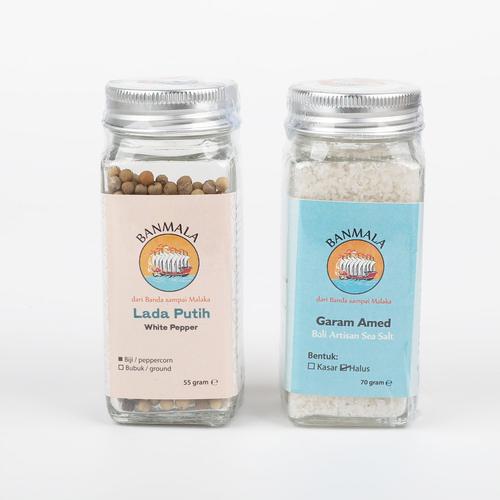 Jual Banmala Lada Putih/ Hitam+ Garam Gunung/ Laut Premium Paket Duo ...