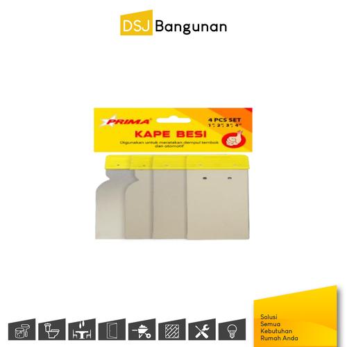 Jual Prima Kape Besi Perata Dempul Tembok dan Otomotif Set 4 Pcs - Kota ...
