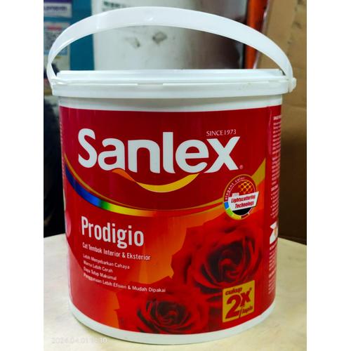 Jual Cat tembok Sanlex Prodigio Warna 6000 White Putih 5kg/Pail 25kg ...