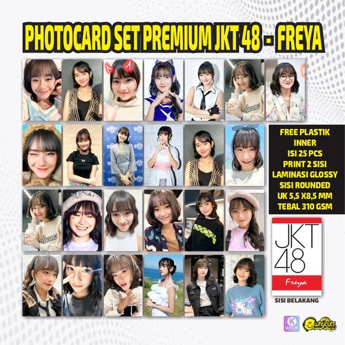 Jual PC Photocard Jkt48 freya zee marsha isi 25pcs print 2 sisi laminasi glossy tebal anti air ...