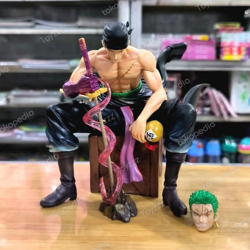 Jual Action Figure One Piece Roronoa Zoro Sitting Flame Haki - Kota ...