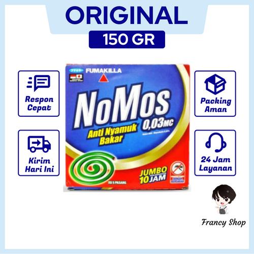 Jual Nomos Anti DBD Obat Nyamuk Bakar Jumbo 10 Jam 150 Gr - Kota ...