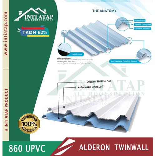 Jual ALDERON ATAP UPVC 860 TWINWALL DOBULE LAYER - Putih, 5 meter - Kab ...