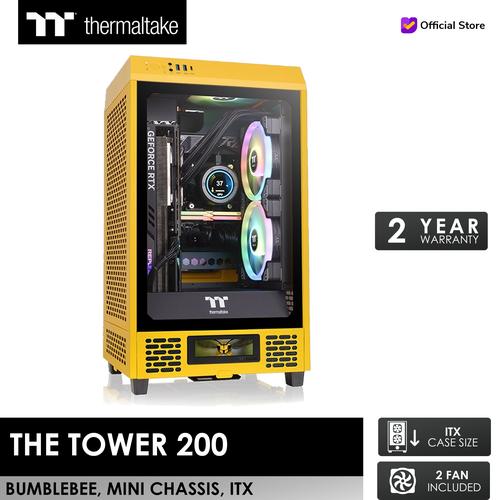 Promo Thermaltake The Tower 200 Bumblebee PC case [ITX, Chassis] Cicil ...