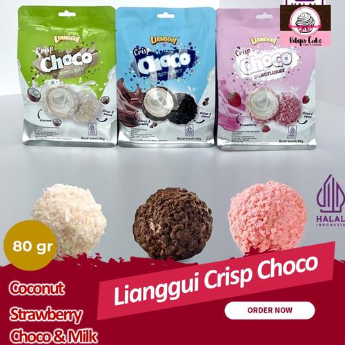 Jual Lianggui Crisp Choco Coated Coconut Strawberry Chocolate and Milk ...