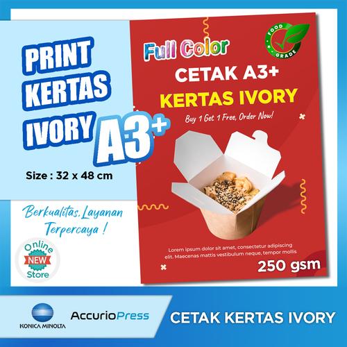 Jual PRINT / CETAK KARTON IVORY A3 / CETAK KERTAS IVORY 250 GSM A3 ...