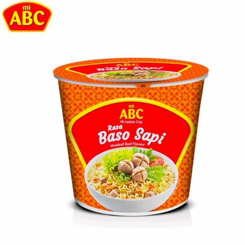 Jual ABC MIE CUP RASA BASO SAPI 60 GR - MIE INSTANT CUP BASO SAPI ...