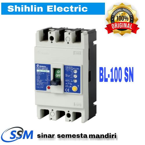 Jual ELCB MCCB BL100-SN (adj. 30mA / 100mA / 500mA) 3P 60A ~ 100A - 60A ...