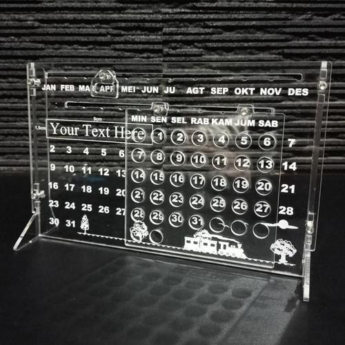 Jual Kalender Akrilik Unik Abadi Seumur Hidup Free Custom Grafir - Kota ...