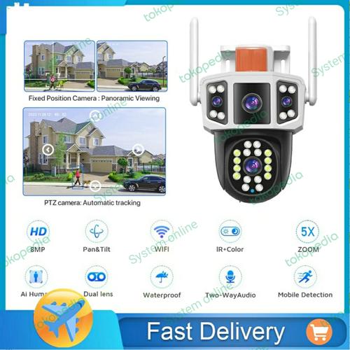 Jual New IP Camera Tiga Lensa YOOSEE Outdoor Cctv Waterproof Ptz Speed ...