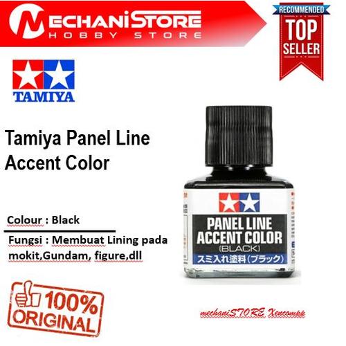 Jual Tamiya panel line accent color black hitam lining gundam mokit ...