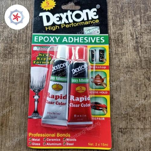Jual DEXTONE EPOXY ADHESIVES RAPID CLEAR COLOR LEM CAMPUR 5 MENIT ...