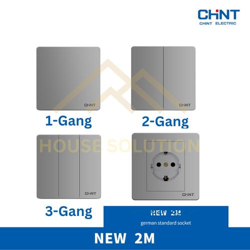 Jual CHINT NEW2M - SILVER SERIES - 1 gang - 2 gang - 3 gang - standart ...