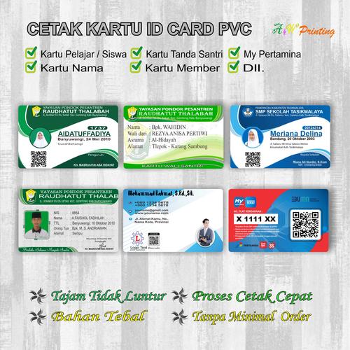Jual Cetak ID Card / Kartu Nama/ Parkir / Santri / Pelajar / Siswa ...