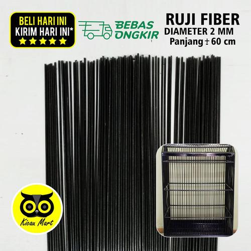 Jual RUJI FIBER JERUJI FIBER HITAM 2 MM STIK SANGKAR KANDANG BURUNG ...