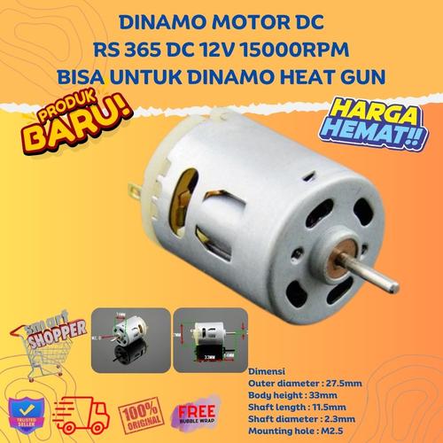 Jual MTT RS365 RS-365 RS 365 DC 12v 12 Volt 15000rpm Dinamo Motor Heat ...
