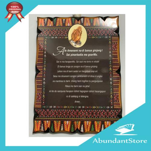 Jual Hiasan Dinding Dekorasi Rohani Doa Bapa Kami Bahasa Batak - Ale ...