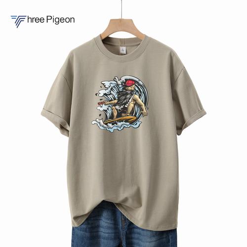 Promo Three Pigeon T-Shirt OLD MAN SURFER - Kaos High Quality 100% ...