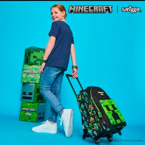 Jual Smiggle Tas Koper Minecraft/Troli Minecraft Smiggle/Tas Dorong ...