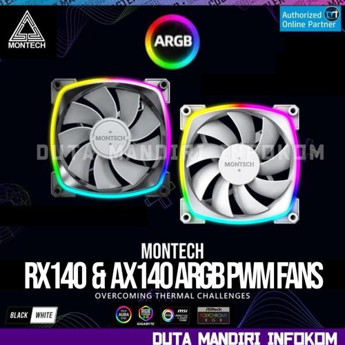 Jual Montech AX140 I RX140 PWM ARGB Fan - 140mm ARGB Gaming Fan Cooler ...