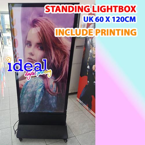 Jual Neon Box berdiri Slim Light Box Standing Portable lightbox Neonbox ...