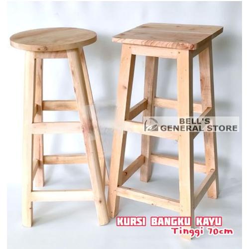 Jual NEW! Kursi Kayu / Bangku Dudukan Tinggi 50 Cm Dan 70 Cm ...