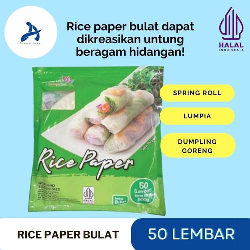 Jual Rice Paper Bulat 500gr/ 50 lembar/Banh Trang High Quality Rice ...