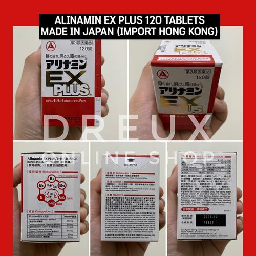 Jual [IMPORT] ALINAMIN EX PLUS 120 Tablets MADE IN JAPAN - Jakarta ...