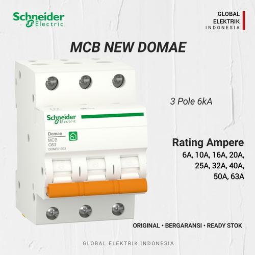 Jual MCB New Domae 3P 10A 6kA Miniature Circuit Breaker DOMF01310 SCHNEIDER - Jakarta Barat ...