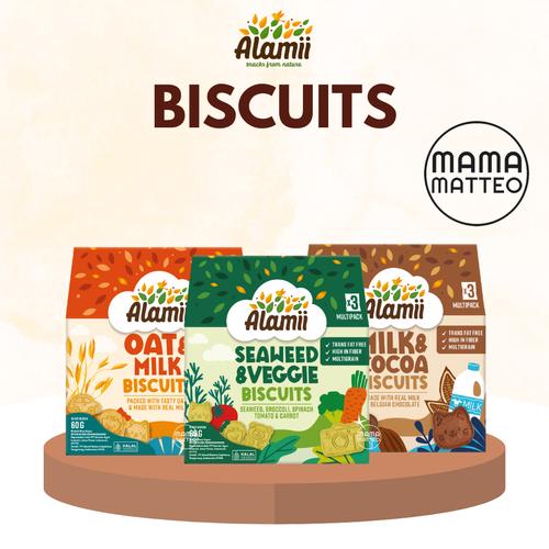 Promo ALAMII Multigrain Biscuits 60gr / Oat & Milk / Seaweed & Veggie ...