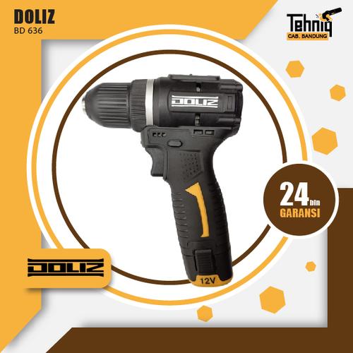 Jual Mesin Bor Baterai Doliz Cordless Brushless Drill BD636 12V 10mm ...
