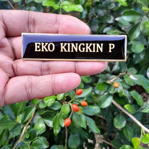 Promo NameTag Papan Nama Dada Name Tag Custom 2cm x 8cm Tebal 2mm ...