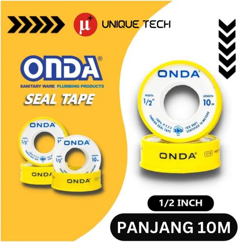 Jual SEAL TAPE SEALTAPE ISOLASI ONDA 10 METER 1/2 INCH PTFE THREAD ...