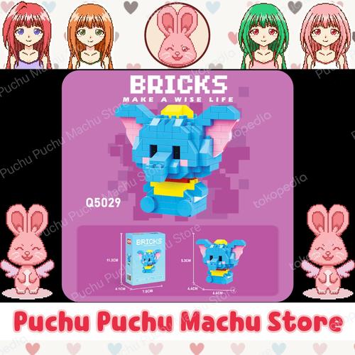 Jual BRICKS Duduk Mainan Balok Susun DUMBO Nano Block Brick Blocks 3D ...