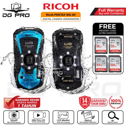 Jual Ricoh PENTAX WG-90 Digital Camera Underwater Waterproof WG90 Resmi ...