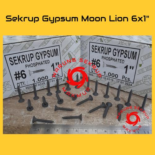 Jual (50 pcs) Sekrup Gypsum Moon Lion 6x1" / Skrup Gipsum 2.5CM - Kab. Tangerang - WARUNG SEKRUP ...