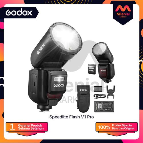 Jual Godox V1 Pro Round Head Flash for Camera Flash V1 Pro Canon Sony ...