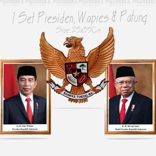 Jual Bingkai Foto Set Presiden RI / Wapres / Patung Burung Garuda ...